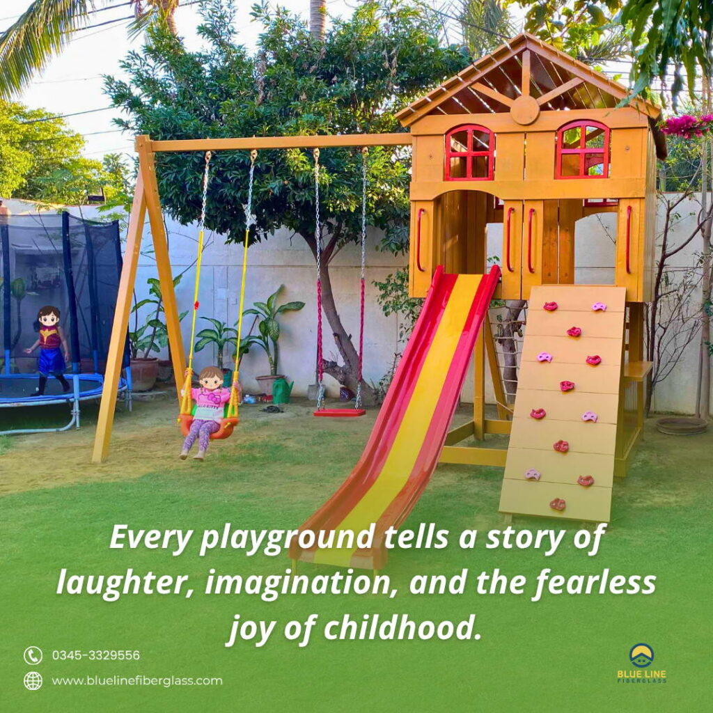 What are some specific physical skills that kids develop in playground